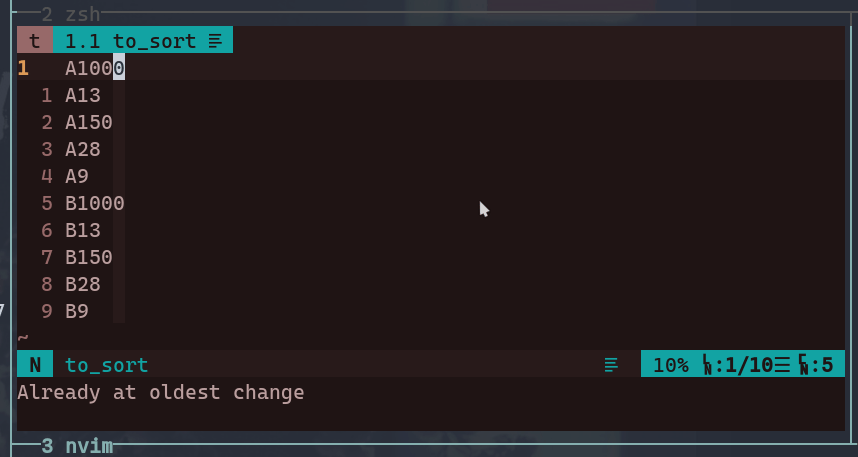 vim sort 排序数字大小? - 知乎