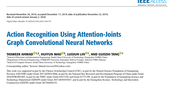 Action Recognition Using Attention-Joints GCN 翻译 - 知乎
